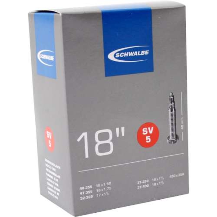 Schwalbe bnb SV5 17 x 1 1/4 - 18 x 1.75 fv 40mm - Wittebrug Fietsen